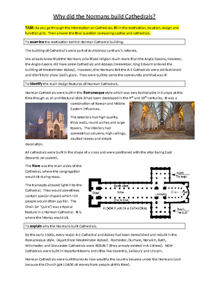British Depth Study Anglo Saxon and Norman England Key Events and ...