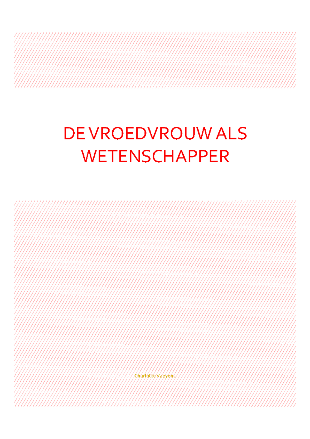 SV. De vroedvrouw als wetenschapper - DE VROEDVROUW ALS WETENSCHAPPER ...