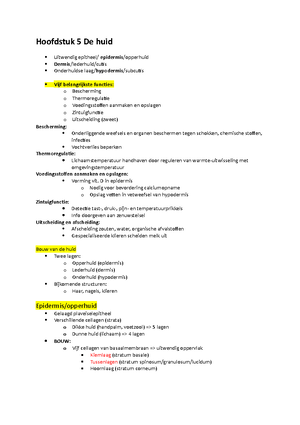 Anatomie - weefsels - Anatomie: Weefsels Dekweefsel of epitheel Het ...