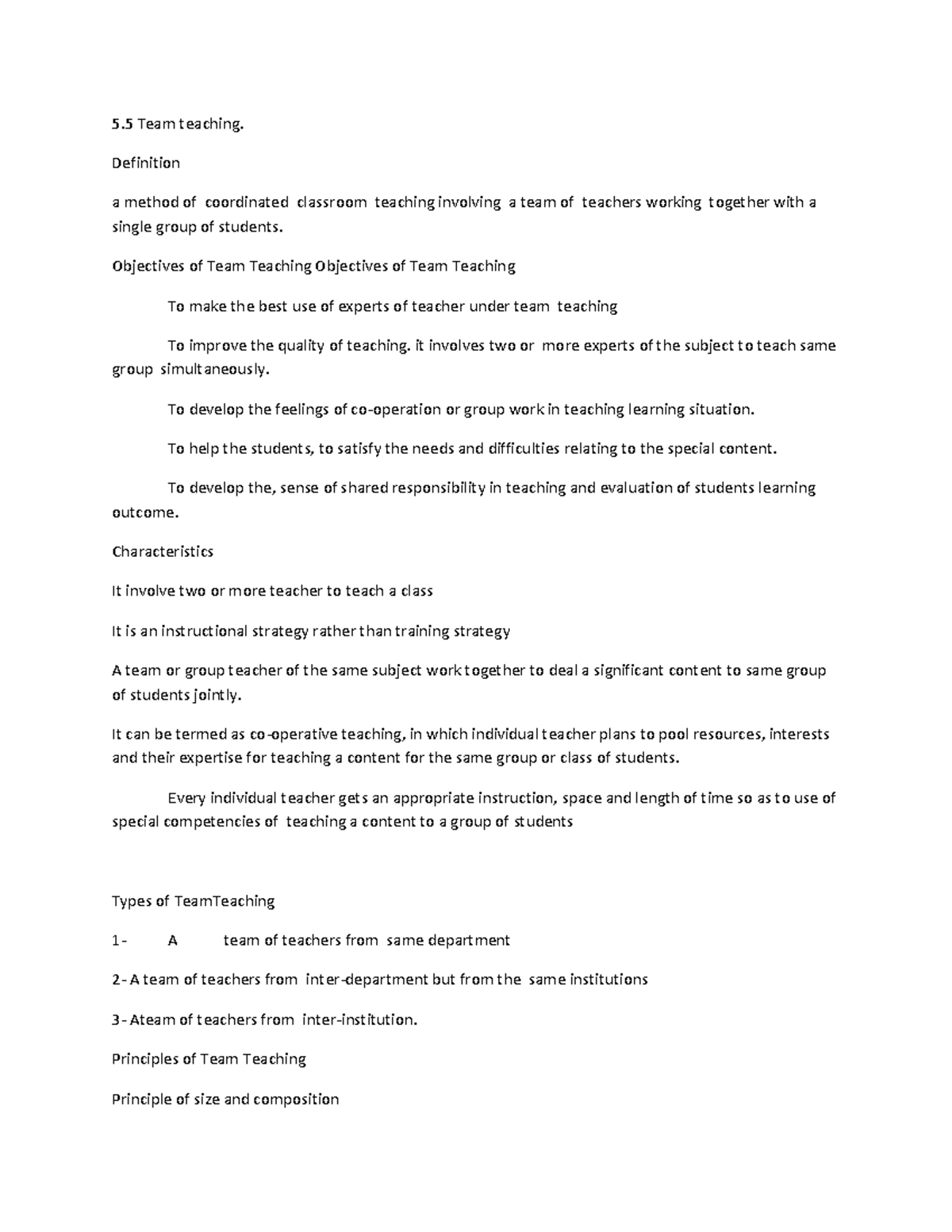 5.5 Team teachi-WPS Office - 5 Team teaching. Definition a method of ...