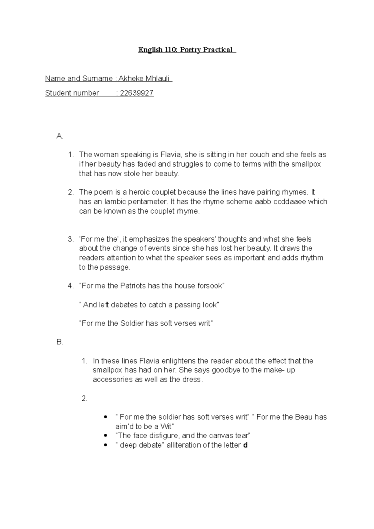 WEEK 7 - Coursework under week seven for the first semester English ...