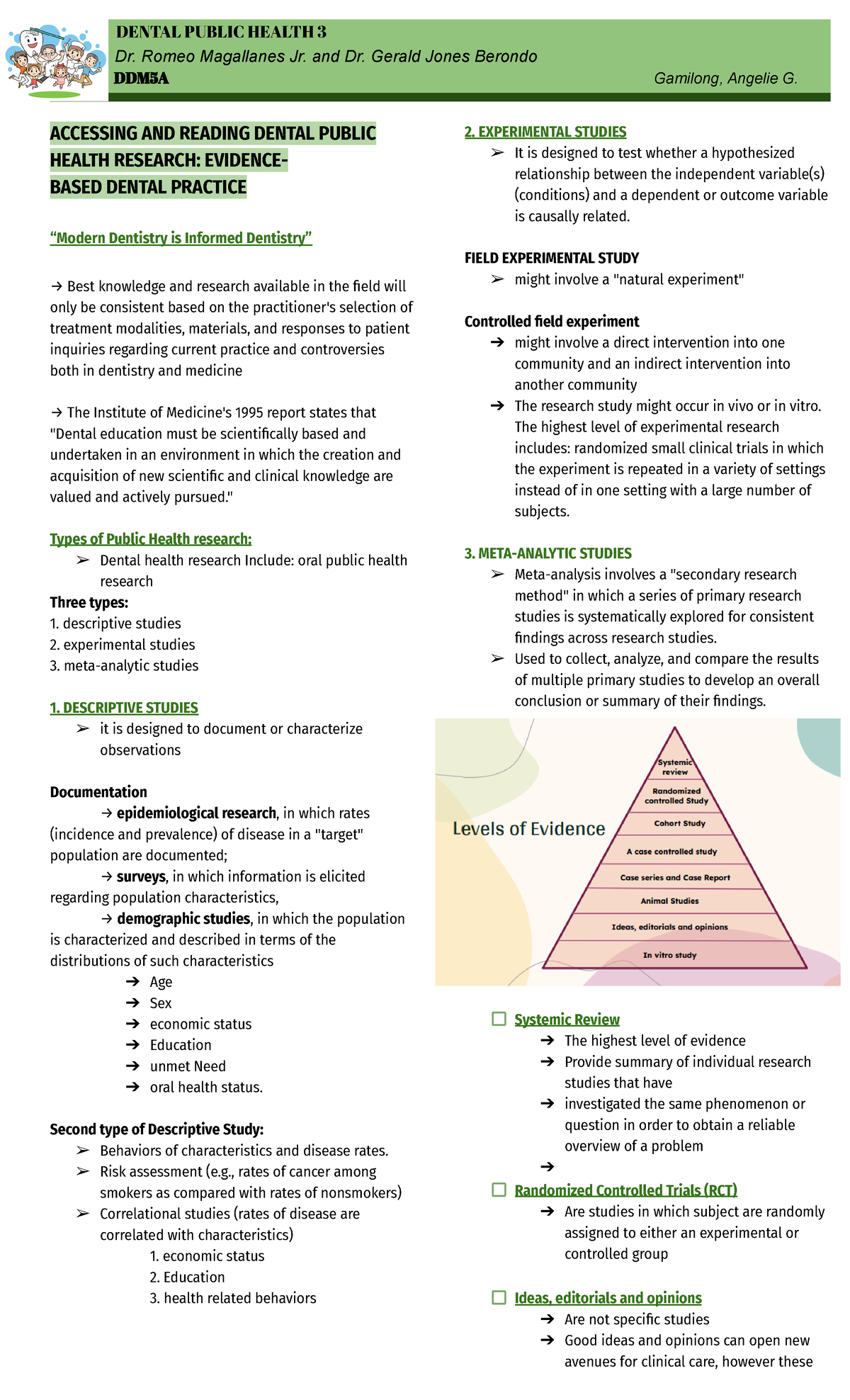 DPH3- Prelims - comdent - Dr. Romeo Magallanes Jr. and Dr. Gerald Jones ...