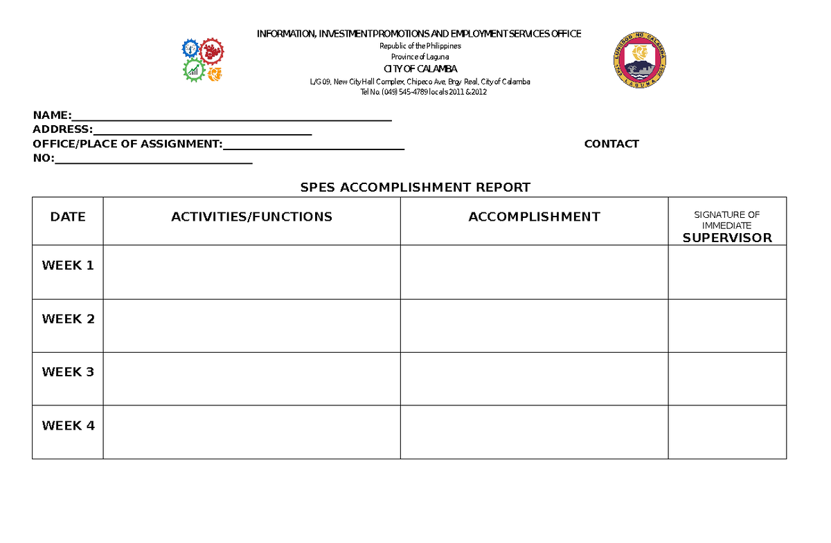 SPES- Accomplishment- Report 2 - INFORMATION, INVESTMENTPROMOTIONS AND ...