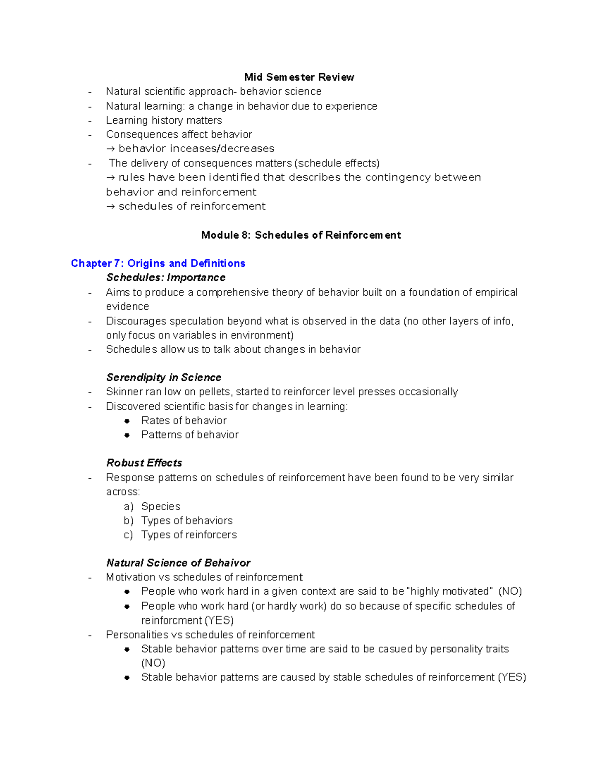 Module 8 Lecture Notes - Mid Semester Review Natural scientific ...