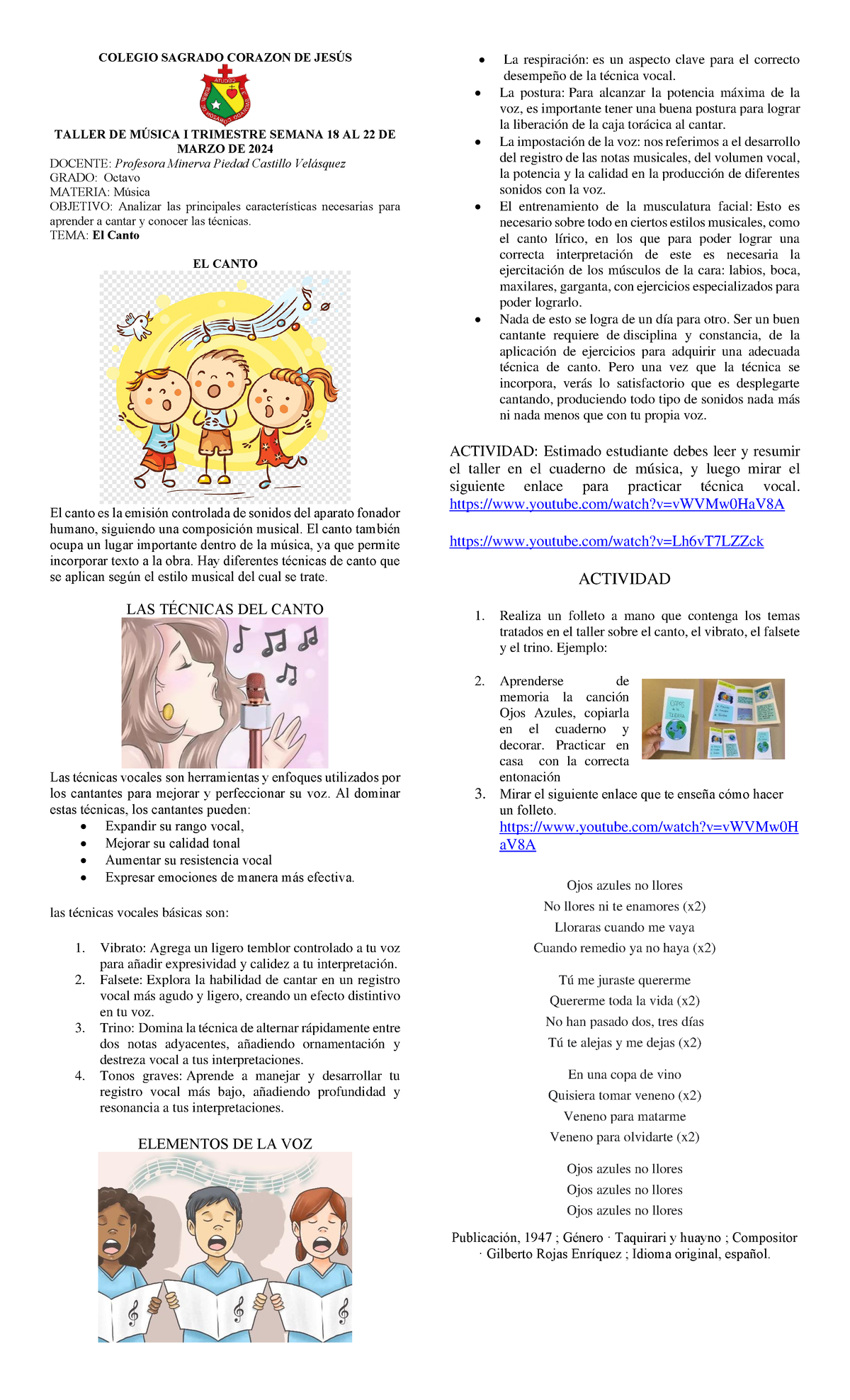 EL Canto - 30 .0. 2 32 - COLEGIO SAGRADO CORAZON DE JESÚS TALLER DE ...
