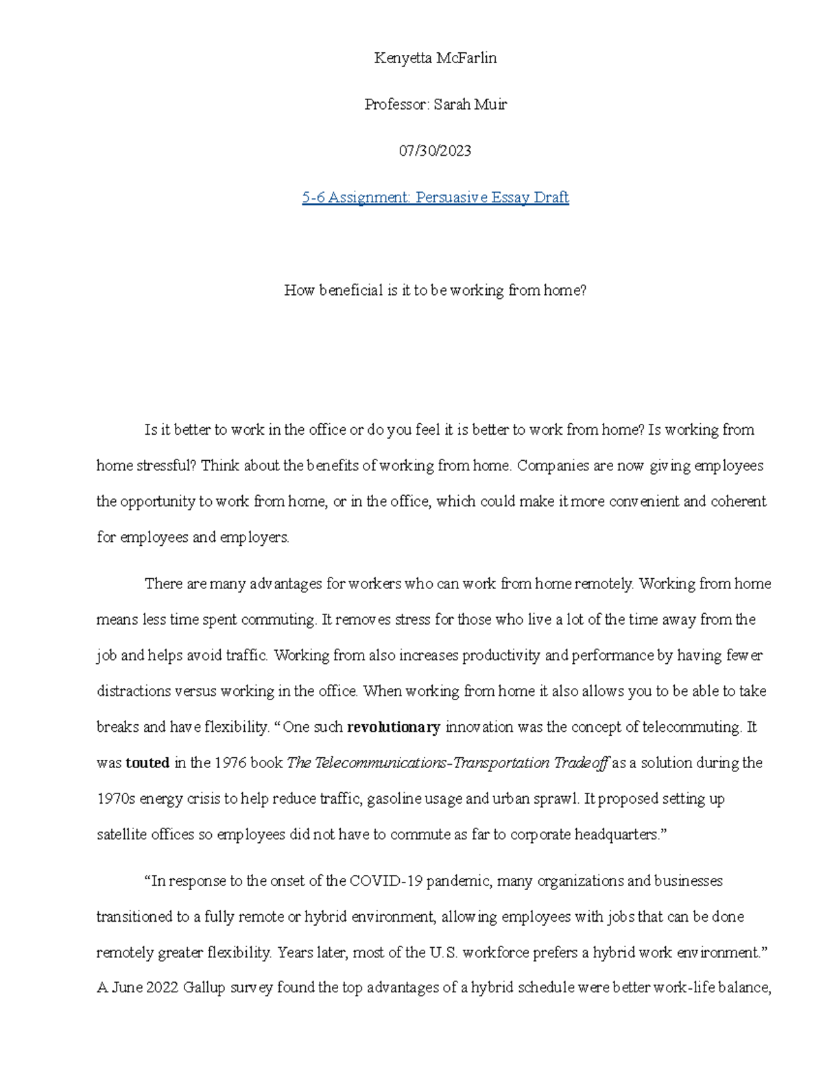 5-6 Assignment- Persuasive Essay Draft - ENG122 - SNHU - Studocu