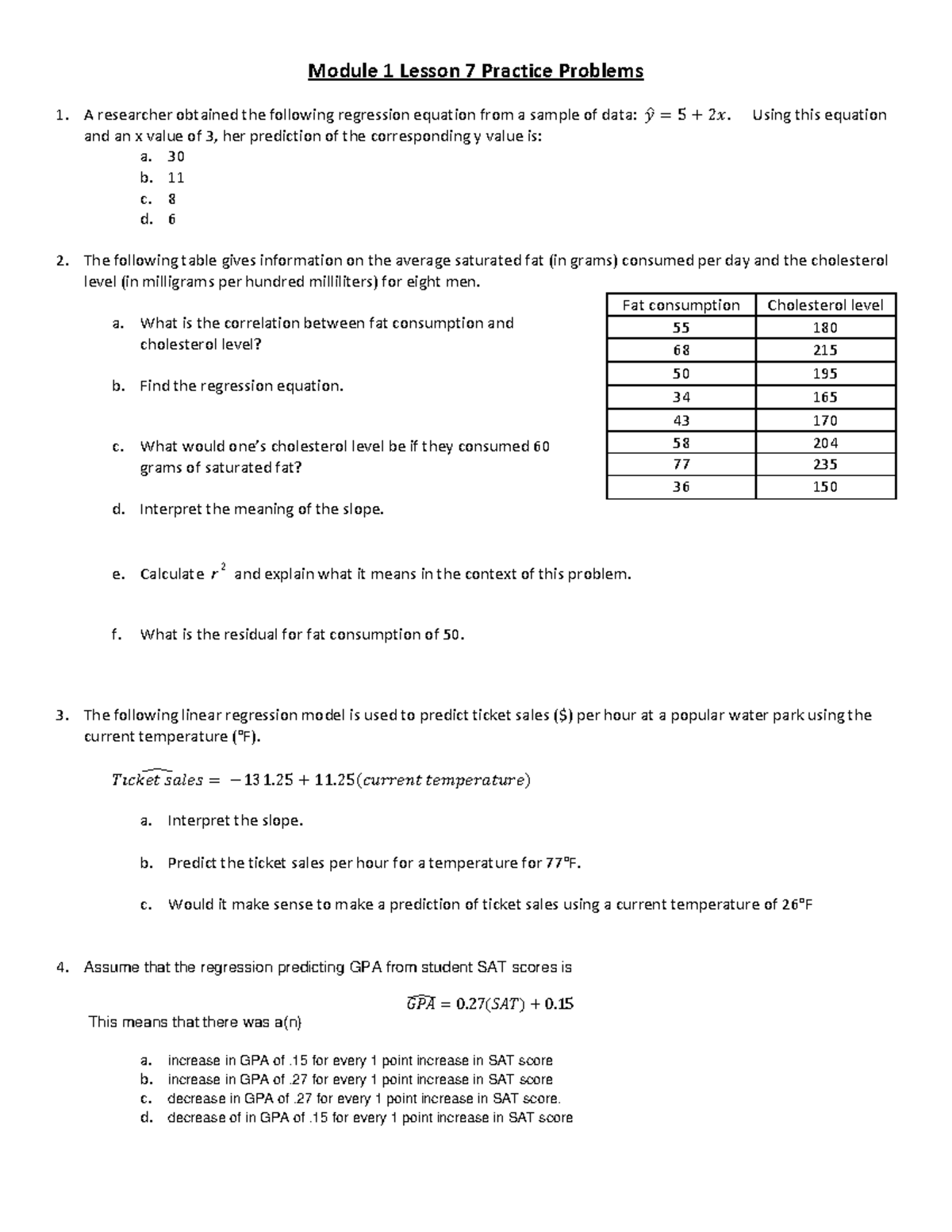 Module 1 Lesson 7 Practice Problems 22 Module 1 Lesson 7 Practice Module 1 Lesson 7 Practice Problems 22 Module 1 Lesson 7 Practice