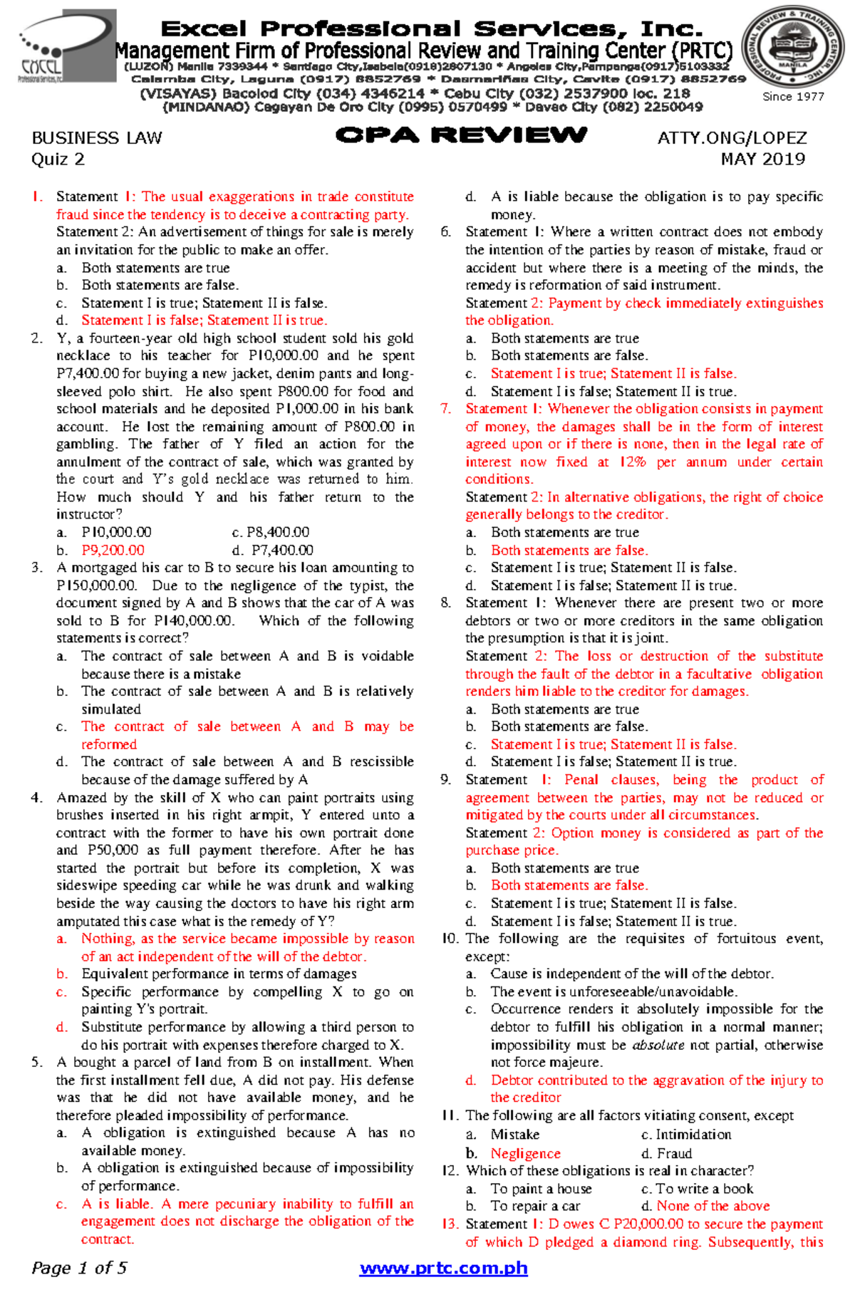 434117229 RFBT compre 1 1 docx test bank questionnaire - BUSINESS LAW ...