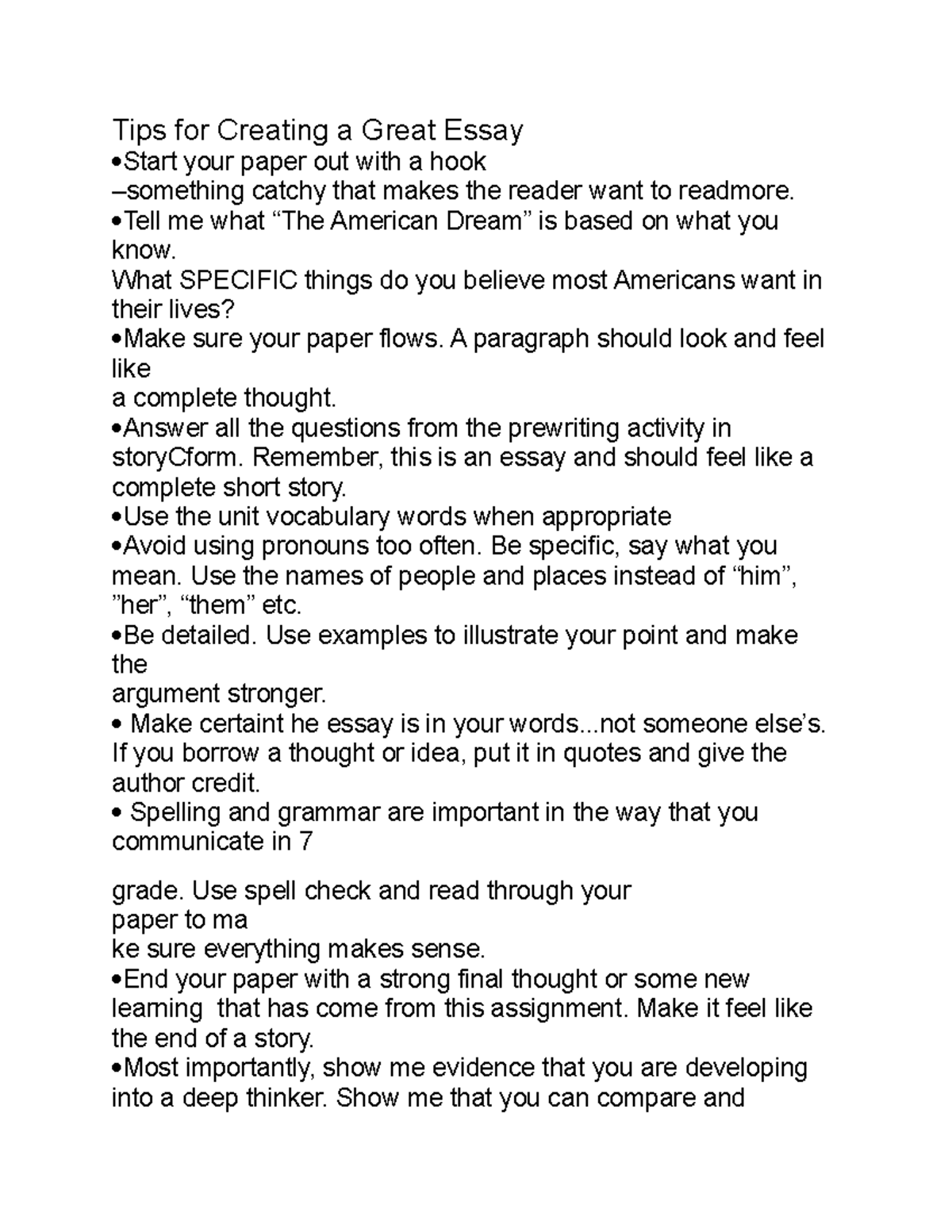 5- 10 Tips for Creating a Great Essay - Tips for Creating a Great Essay ...