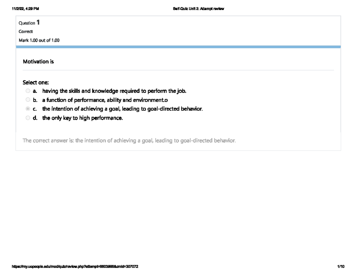 BUS 4402 Self-Quiz Unit 3 - BUS 4402 - Studocu