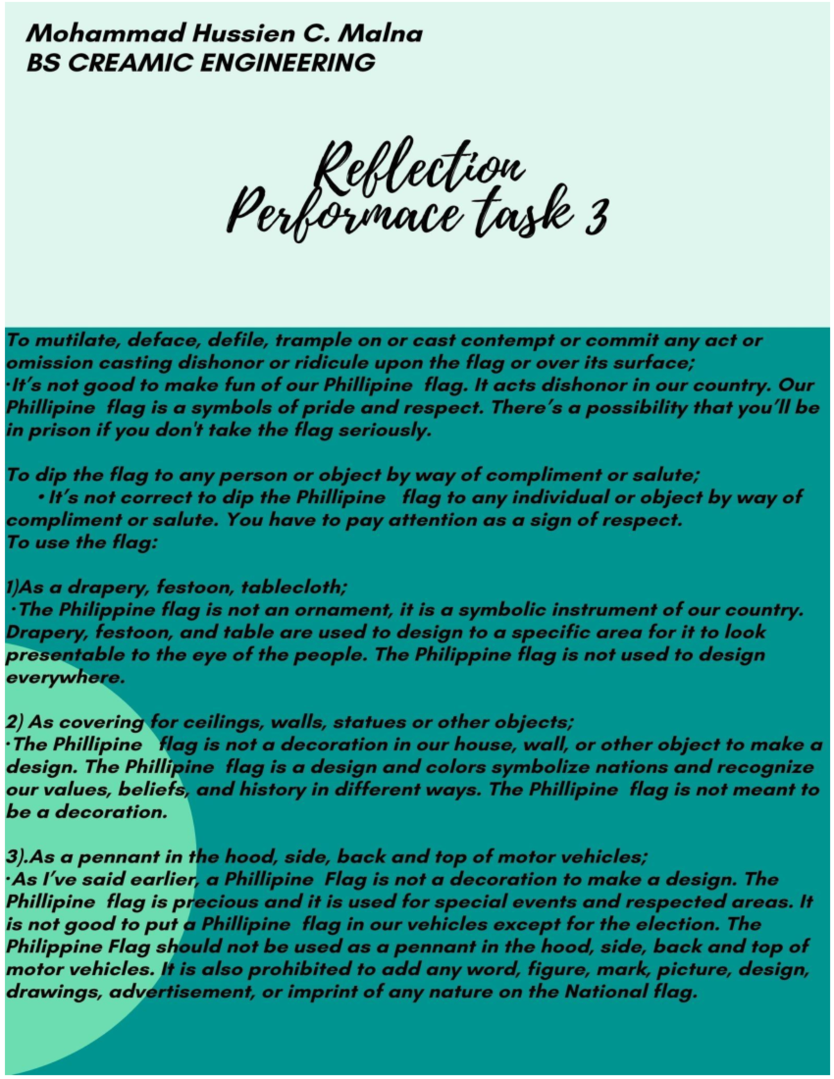 Performance TASK 3 CIVIC WELFARE TRAINING SYSTEM - BS Psychology - MY ...