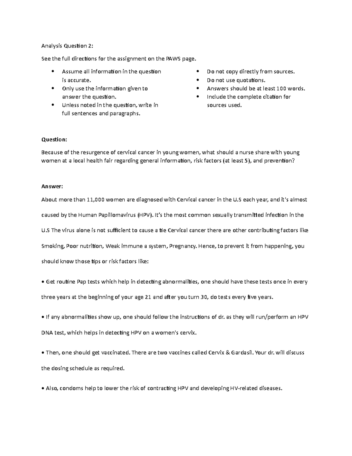 APII Analysis Question 2 v2 - Analysis Question 2: See the full ...