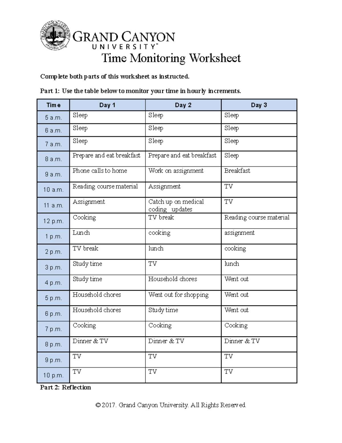 UNV-504-RS-Time Monitor Worksheet LP - Time Monitoring Worksheet ...