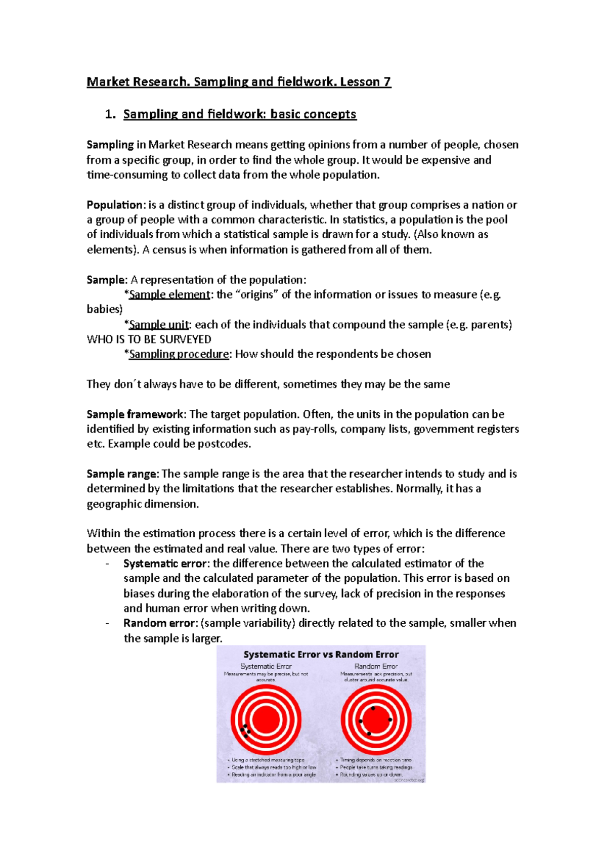 TEMA 7 Market Research - Market Research. Sampling and fieldwork ...