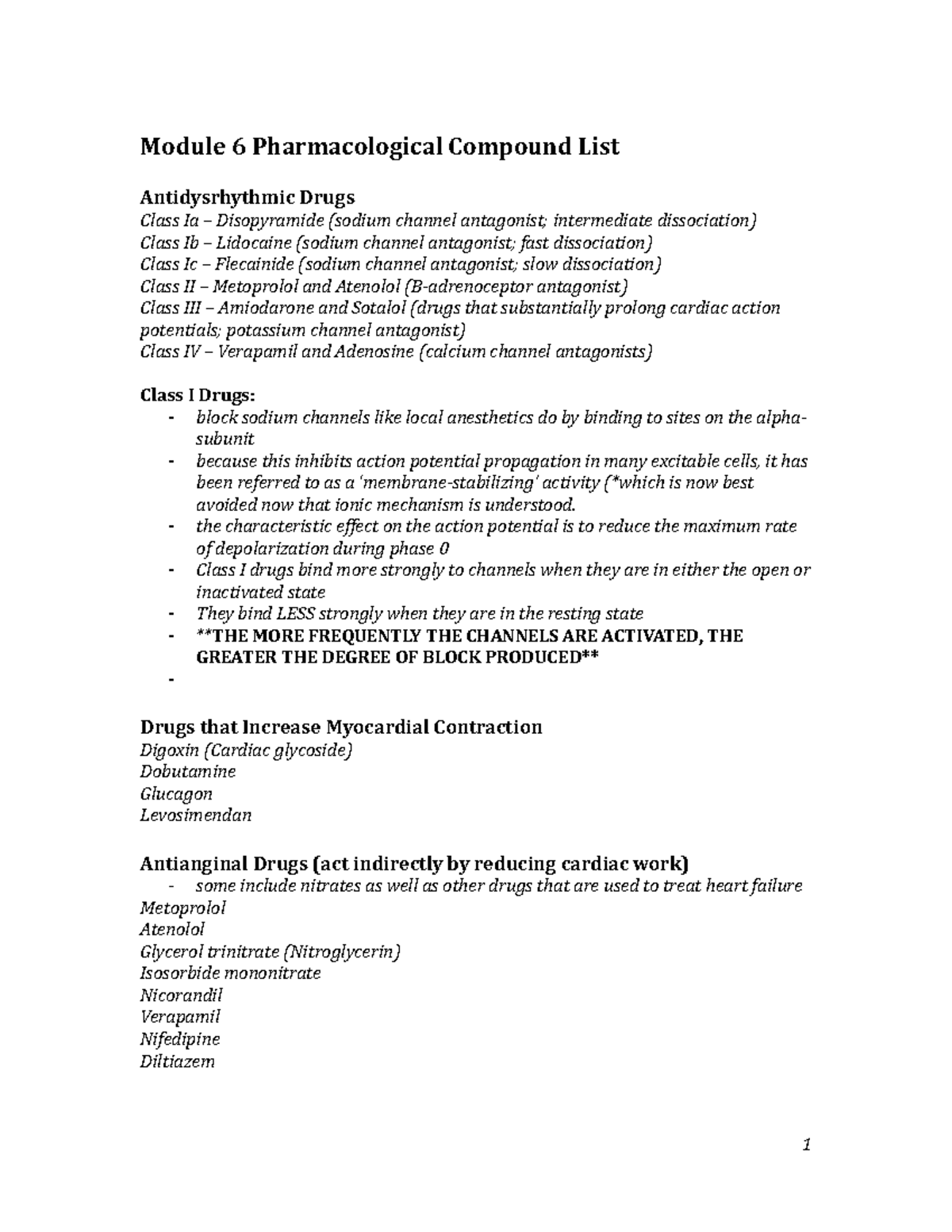 Module 6 Compound List - Module 6 Pharmacological Compound List ...