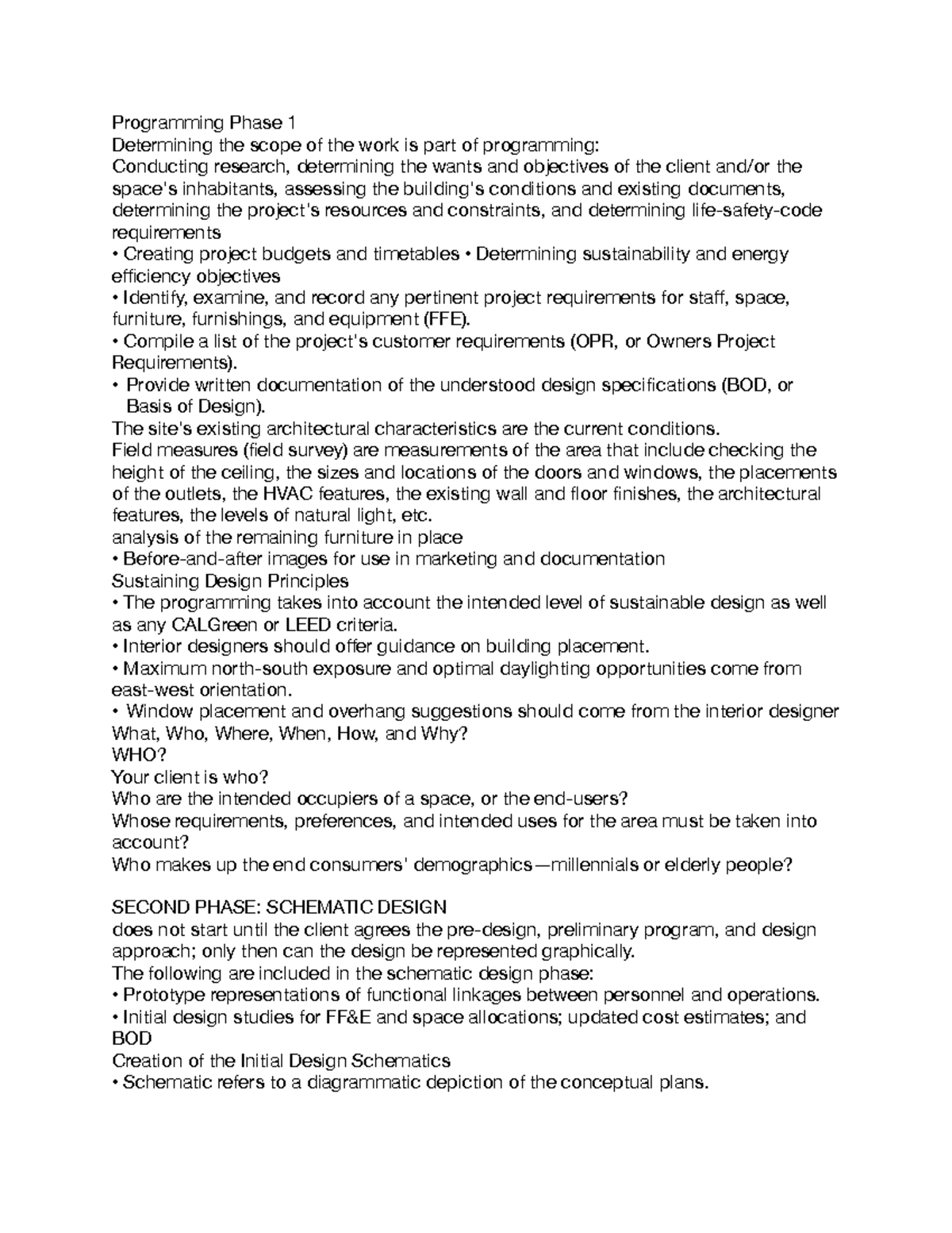 Note 14 - Programming Phase - Programming Phase 1 Determining the scope ...