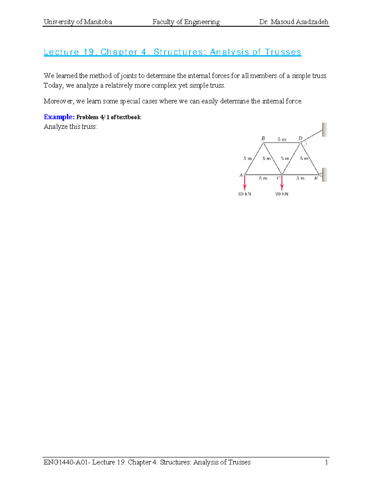 L19-Zero Force-incomplete - Le ct u r e 1 9. Ch a pt e r 4. St r u ct u ...