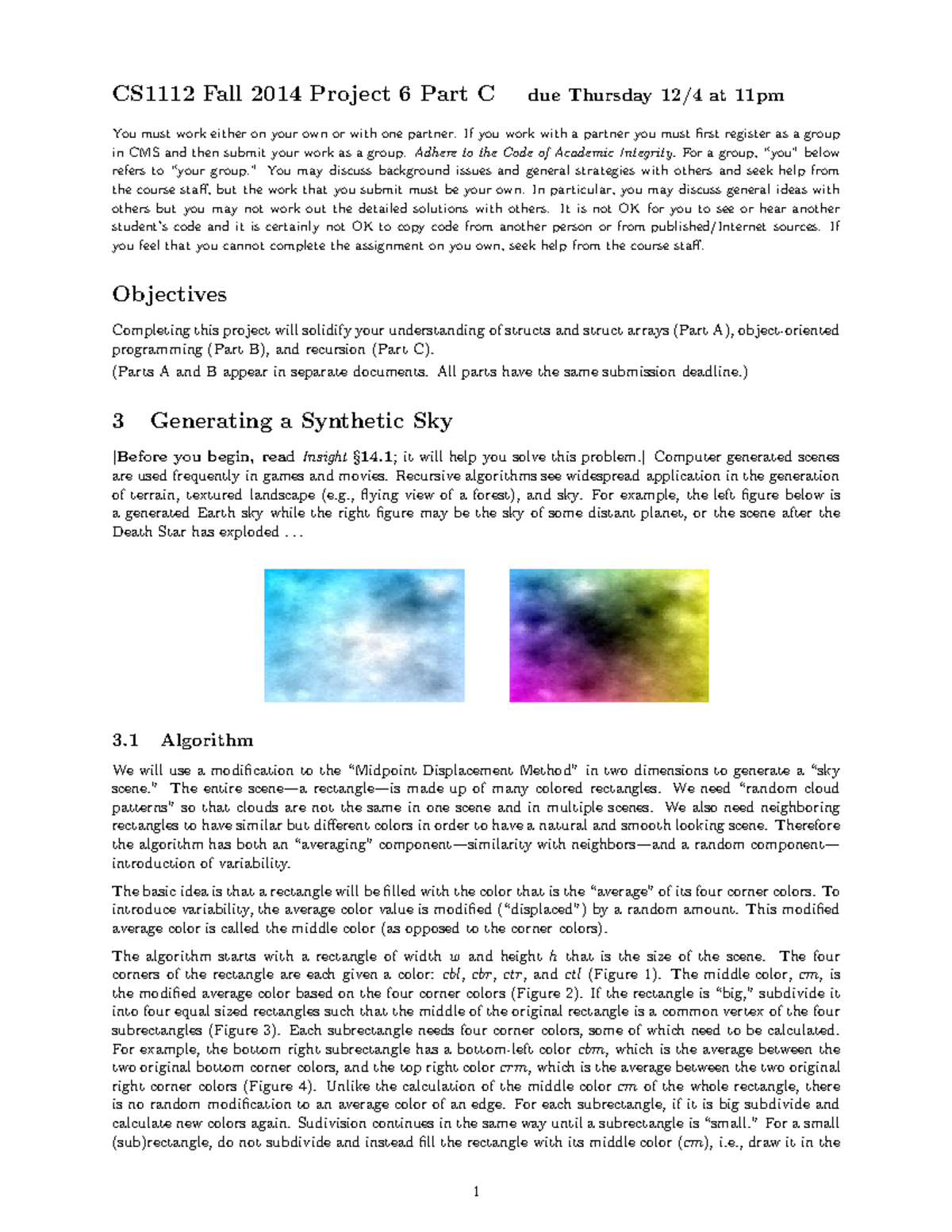 P6fa14c - Assignments from CS 1112 by Professor Daisy Fan during Fall 2014. - CS1112 Fall 2014 ...