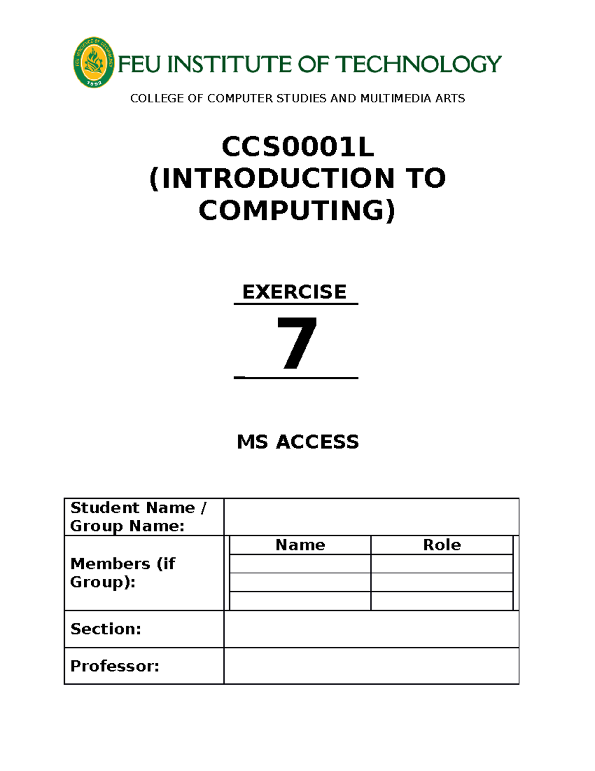 [M6- Technical] Information System and Database - COLLEGE OF COMPUTER ...