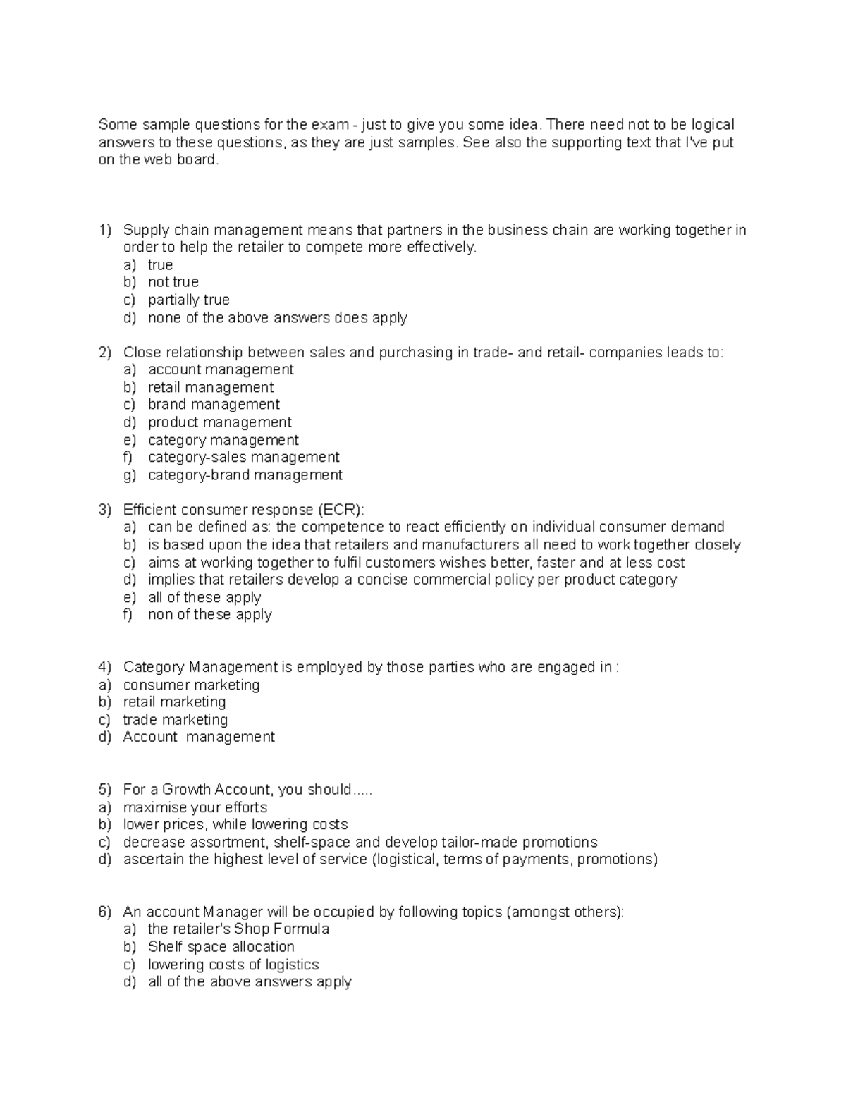 Exam 5 February 2005, Questions - Some sample questions for the exam ...