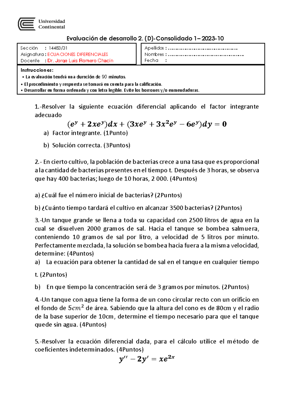 Evaluación de desarrollo 2. (D)-Consolidado 1 Ecuaciones Diferenciales - 2023- 10 - EvaluaciÛn ...