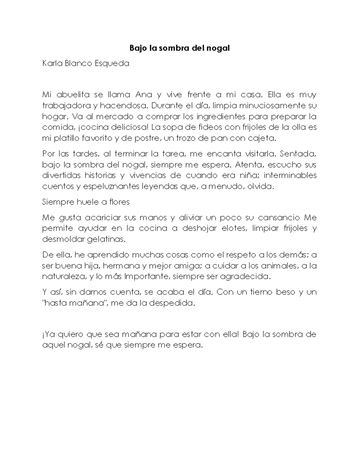 Lecturas - oaoaoaoaoa - Bajo la sombra del nogal Karla Blanco Esqueda Mi abuelita se llama Ana y ...