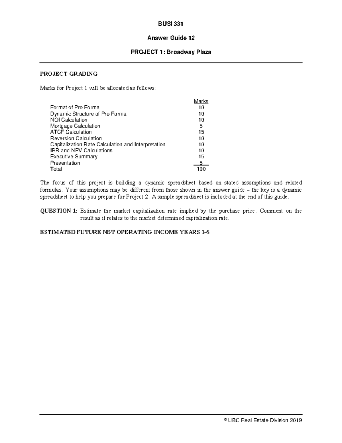 Assignview 2 - Assignment - BUSI 331 Answer Guide 12 PROJECT 1 ...