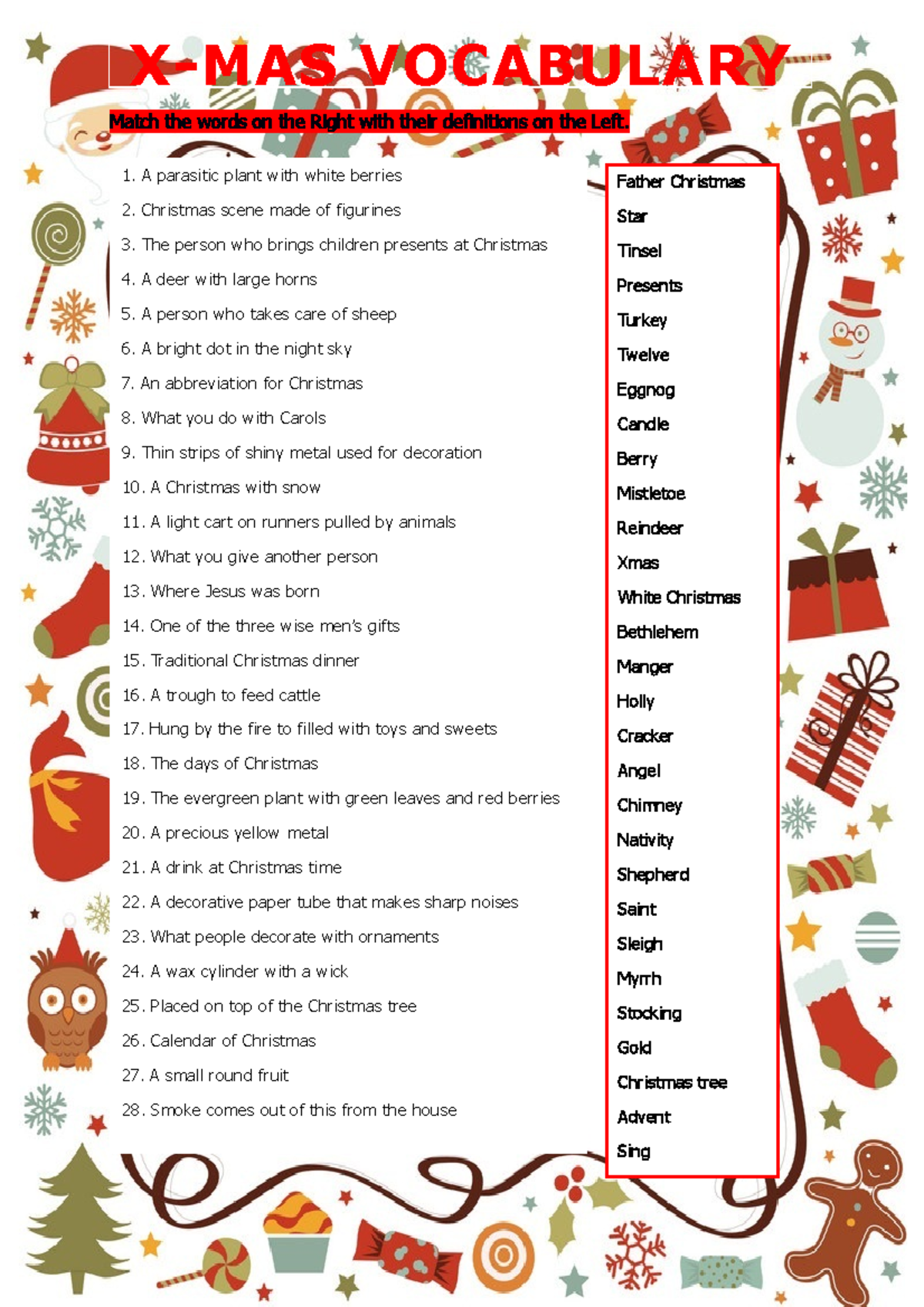 Students christmas-vocabulary-and-traditions-b2-level-reading ...