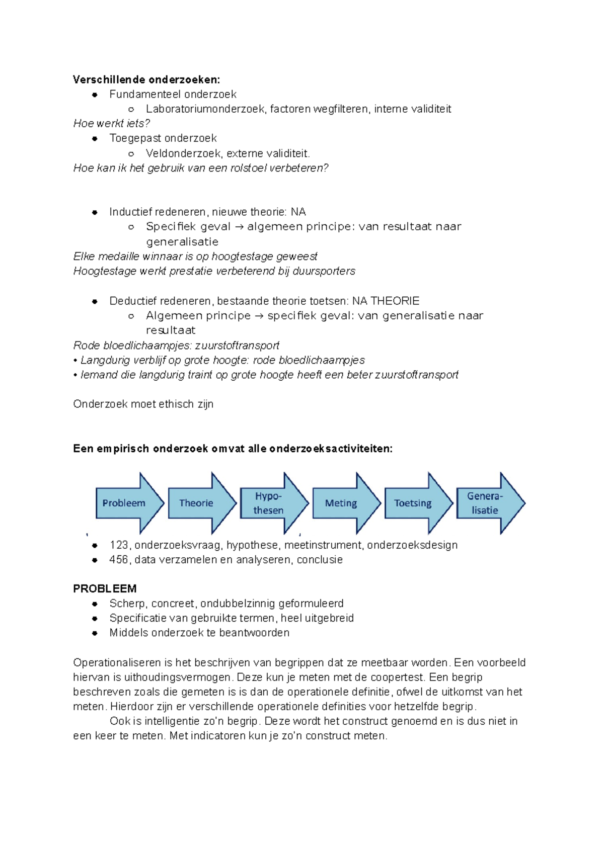 Steekwoorden inleiding meth. en stat - Verschillende onderzoeken ...