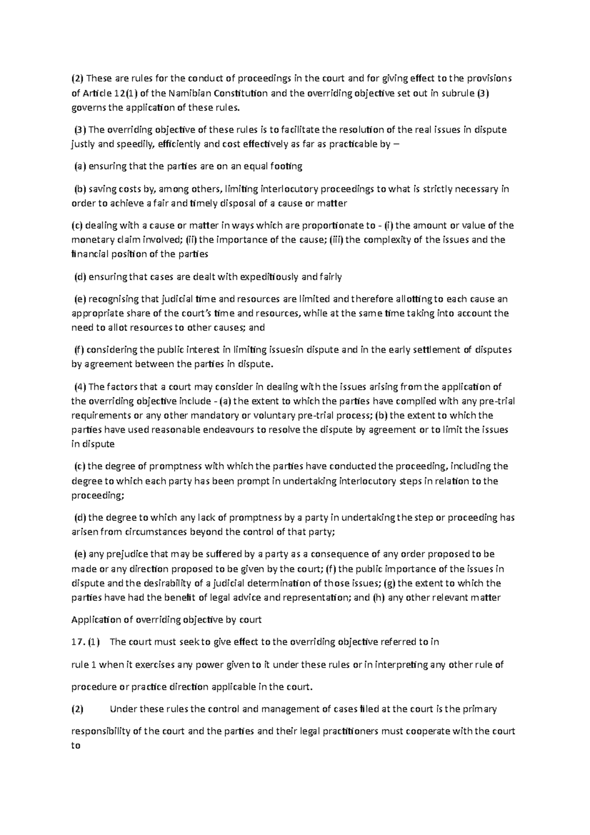 Judgement civil - LAW - (2) These are rules for the conduct of ...