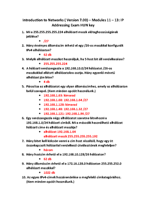 CCNA 1 v7 Modules 14 – 15 Network Application Communications HUN Exam Answers - CCNA 1 v7 ...