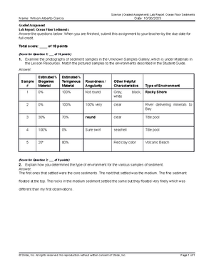 SCI113B Earth Science Unit 2 Lesson 8 Mid Unit Test - Graded Assignment ...