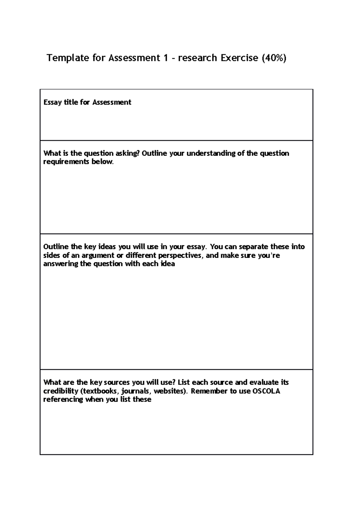 Template for Coursework 1 Assessment - Template for Assessment 1 ...