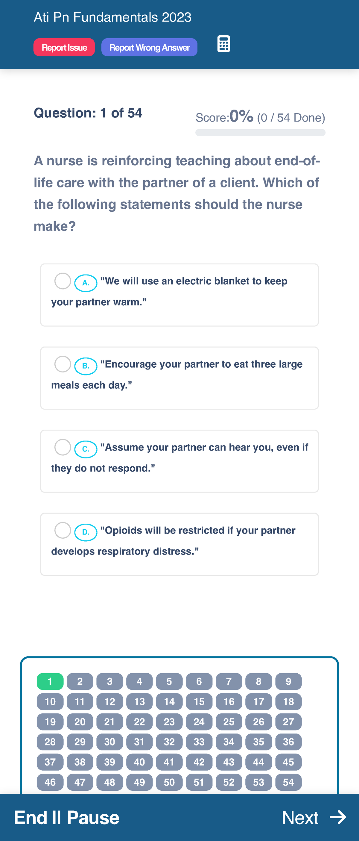 Naxlex Nursing - Study guide - Question: 1 of 54 Score:0% (0 / 54 Done ...