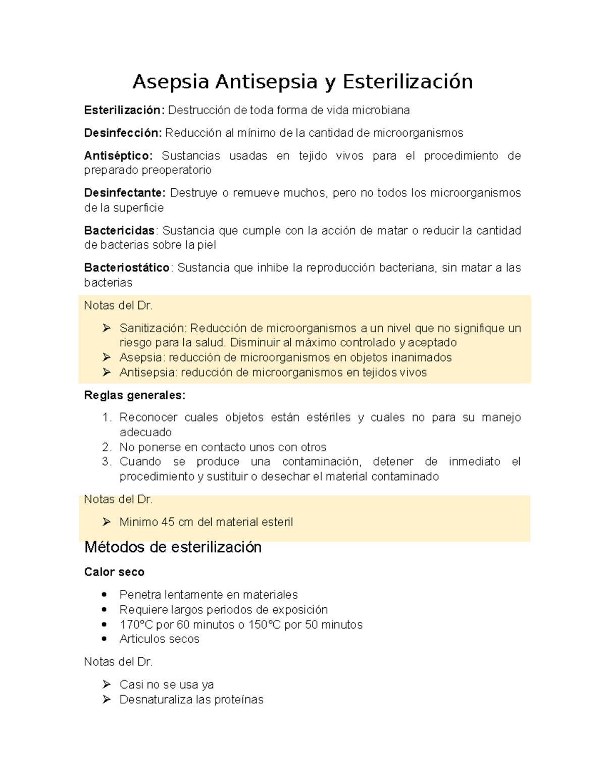 Asepsia Antisepsia y Esterilización - Asepsia Antisepsia y ...