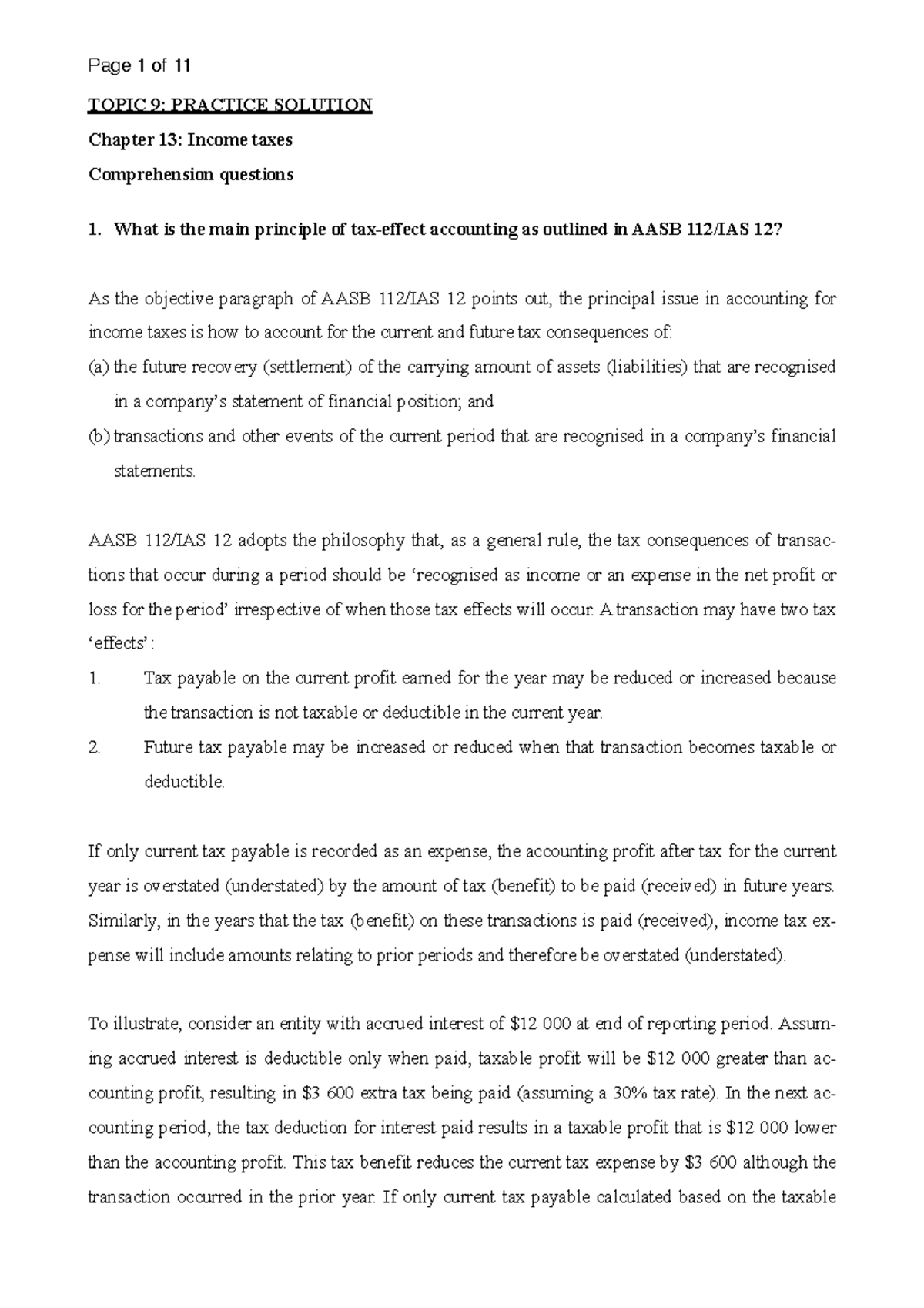 Topic 9 Practice Solution - TOPIC 9: PRACTICE SOLUTION Chapter 13 ...