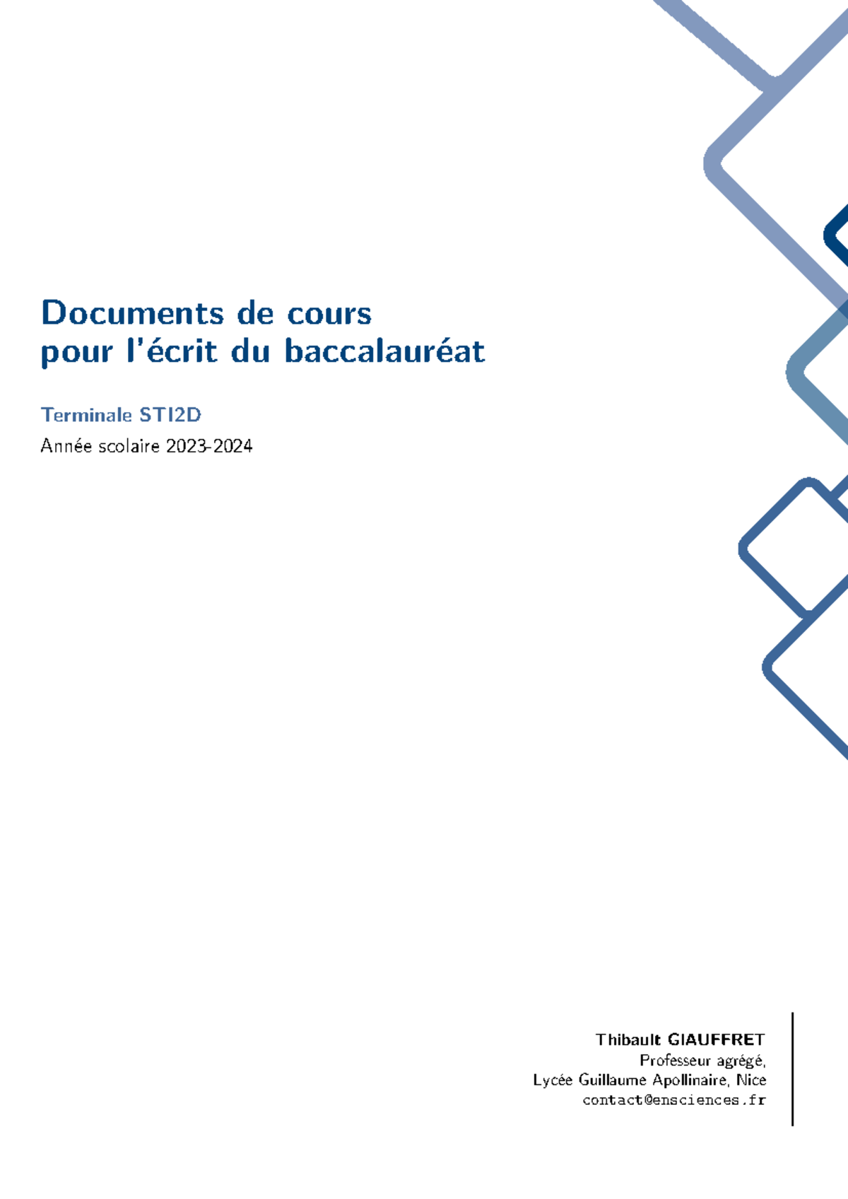 Livre tsti2d - fiche complete - Documents de cours pour l’écrit du baccalauréat Terminale STI2D ...