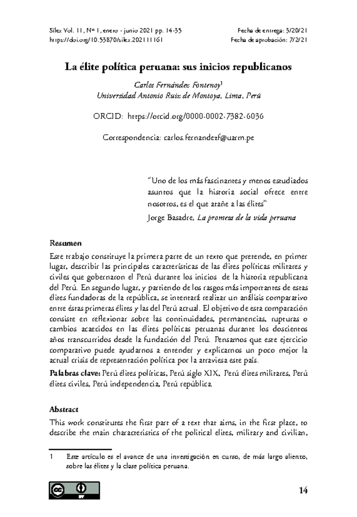 44 - rfrfr - 14 La élite política peruana: sus inicios republicanos ...