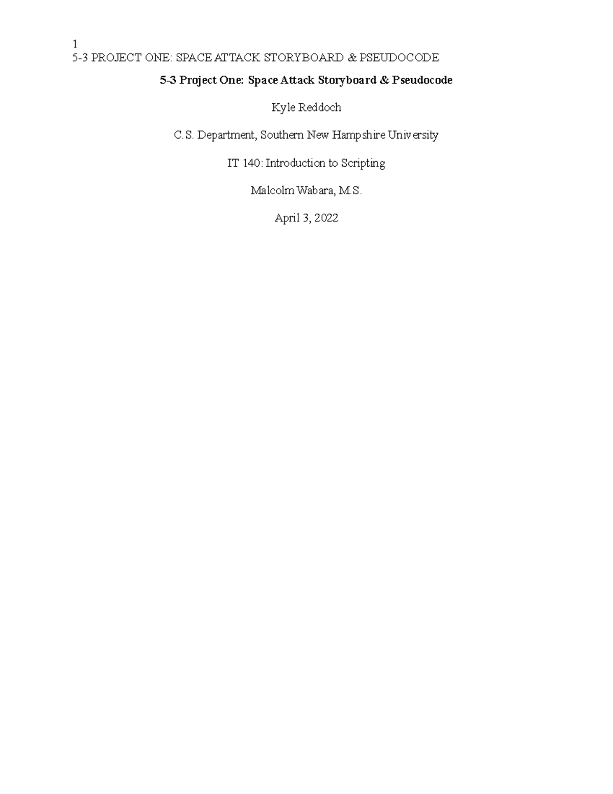 5-3 Project One Submission - 5-3 PROJECT ONE: SPACE ATTACK STORYBOARD ...