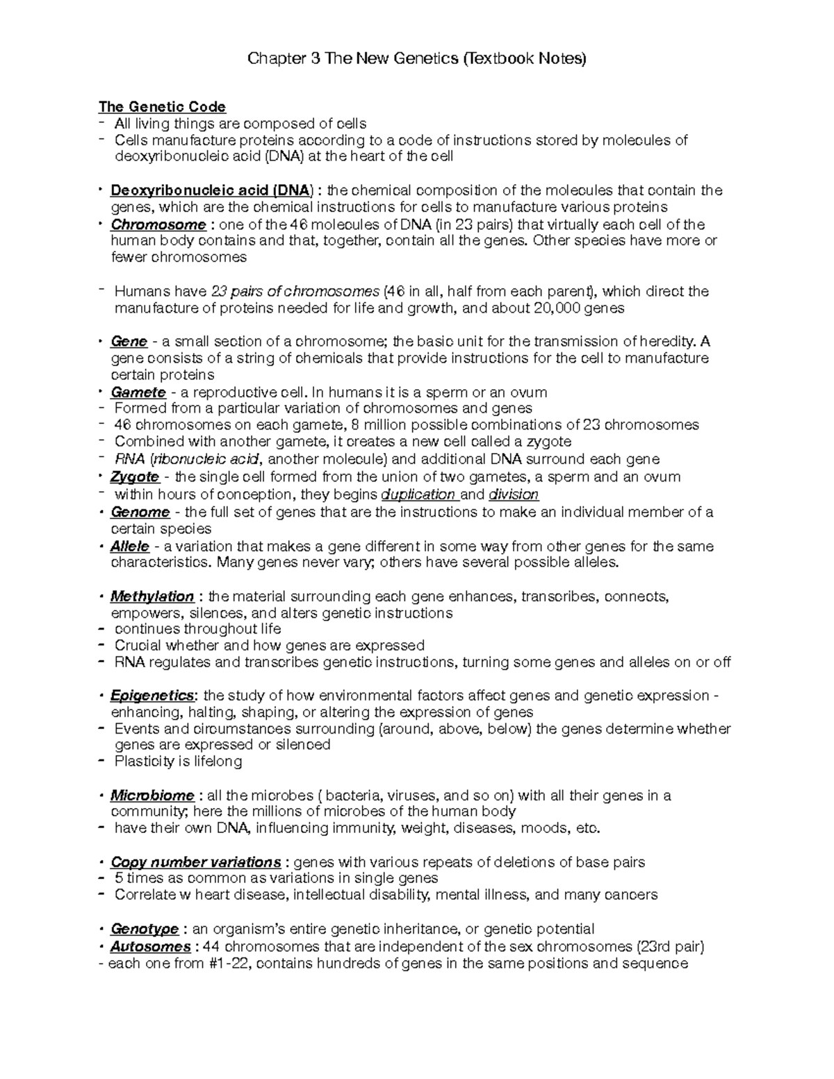 The New Genetics - The Genetic Code - All living things are composed of ...