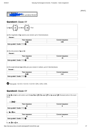 Nanyang Technological University - Production - Assignment - Revision of Fundamentals - [PRINT ...