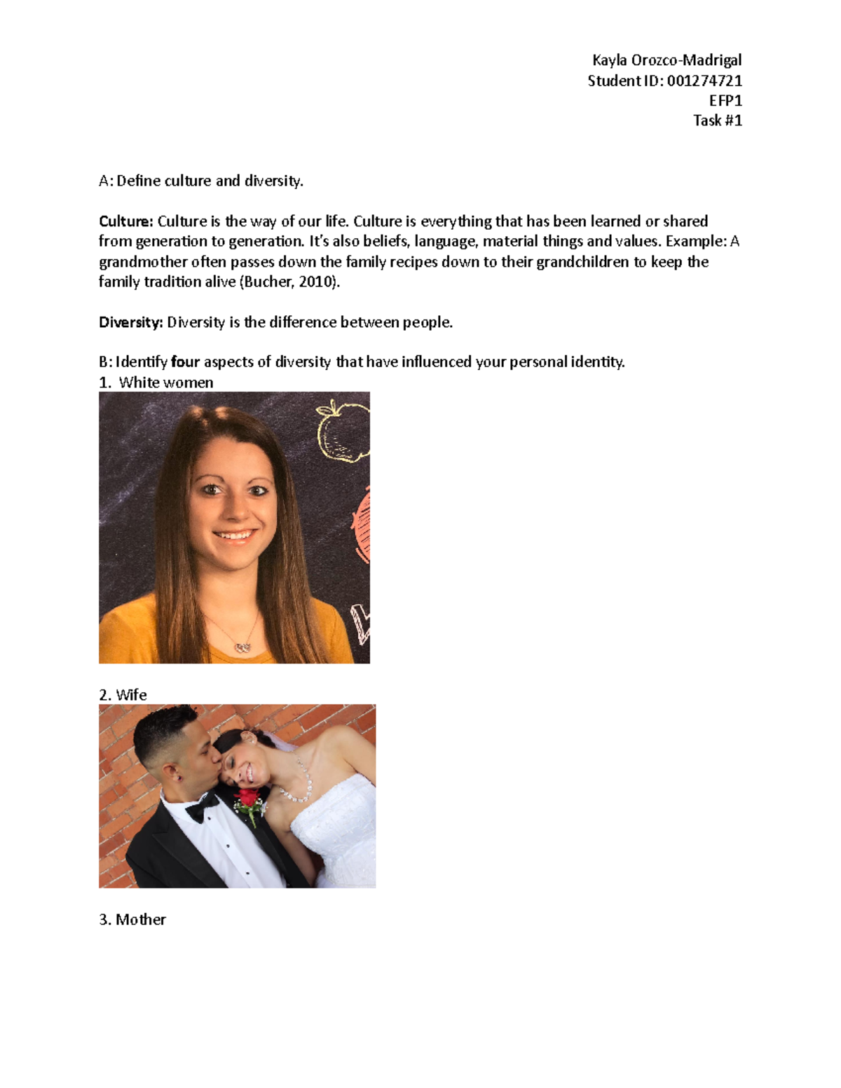 Cultural Studies and Diversity EFP1 Task 1 - EDUC 2240 - WGU - Studocu