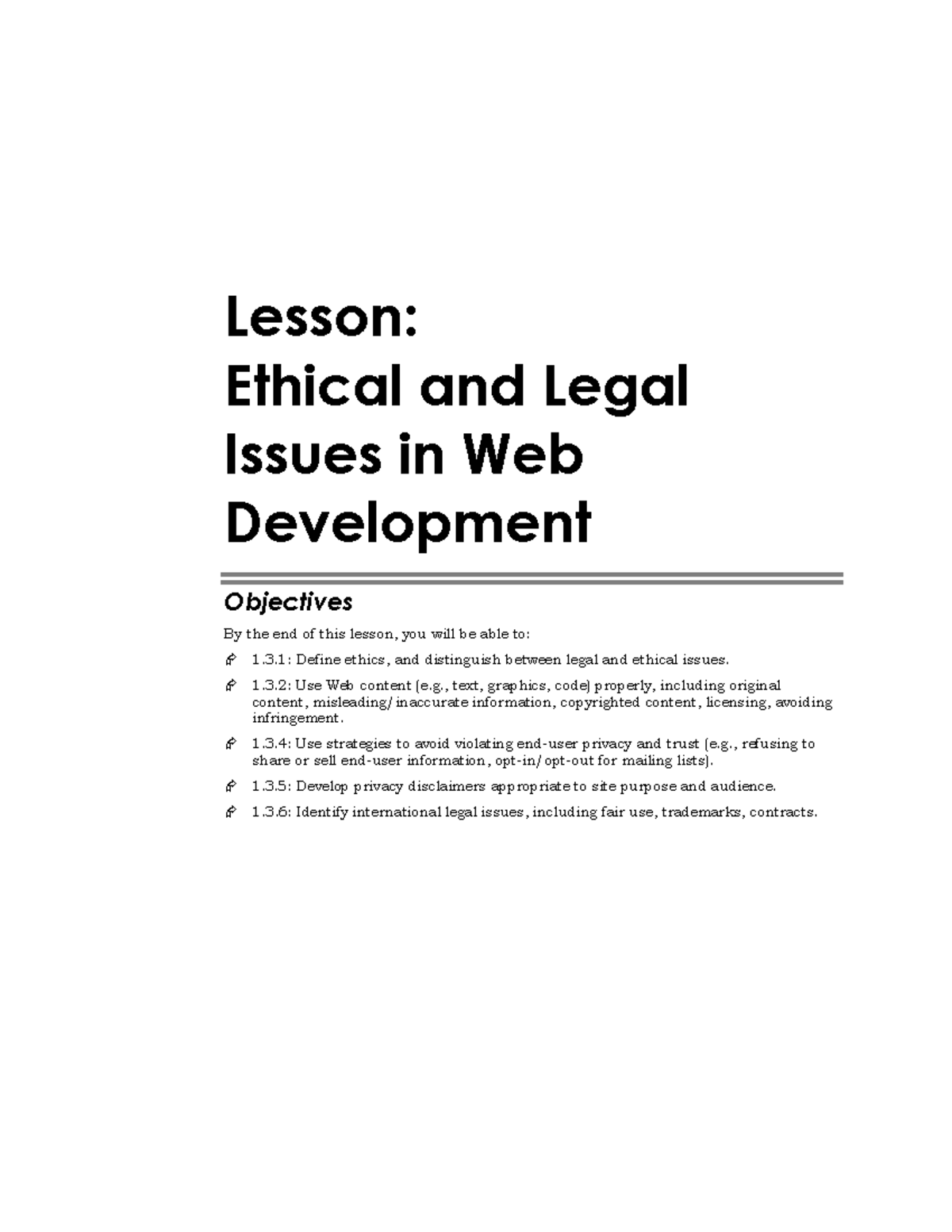 Ethical-Issues - fasdfa - 11 Lesson: Ethical and Legal Issues in Web ...