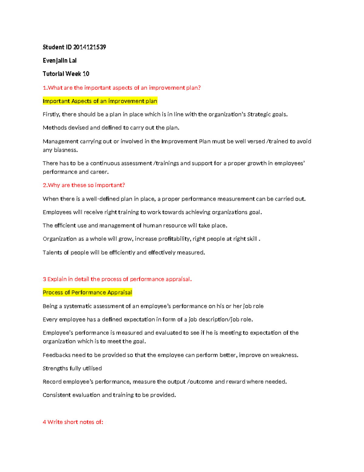 Tutorial-7 Answers - Student ID 2014121539 Evenjalin Lal Tutorial Week ...