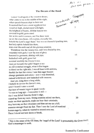 The Dream of the Rood - Poem Analysis - The Dream of the Rood - Poem ...