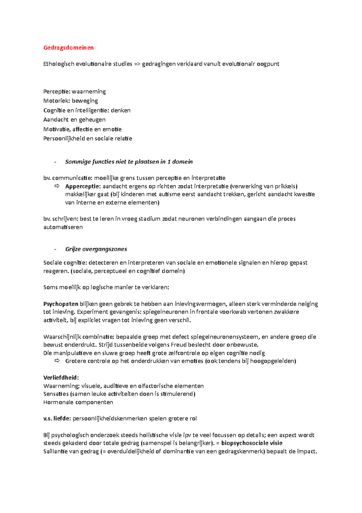 H1-Gedragsdomeinen samengevat André Vyt - Gedragsdomeinen Ethologisch ...