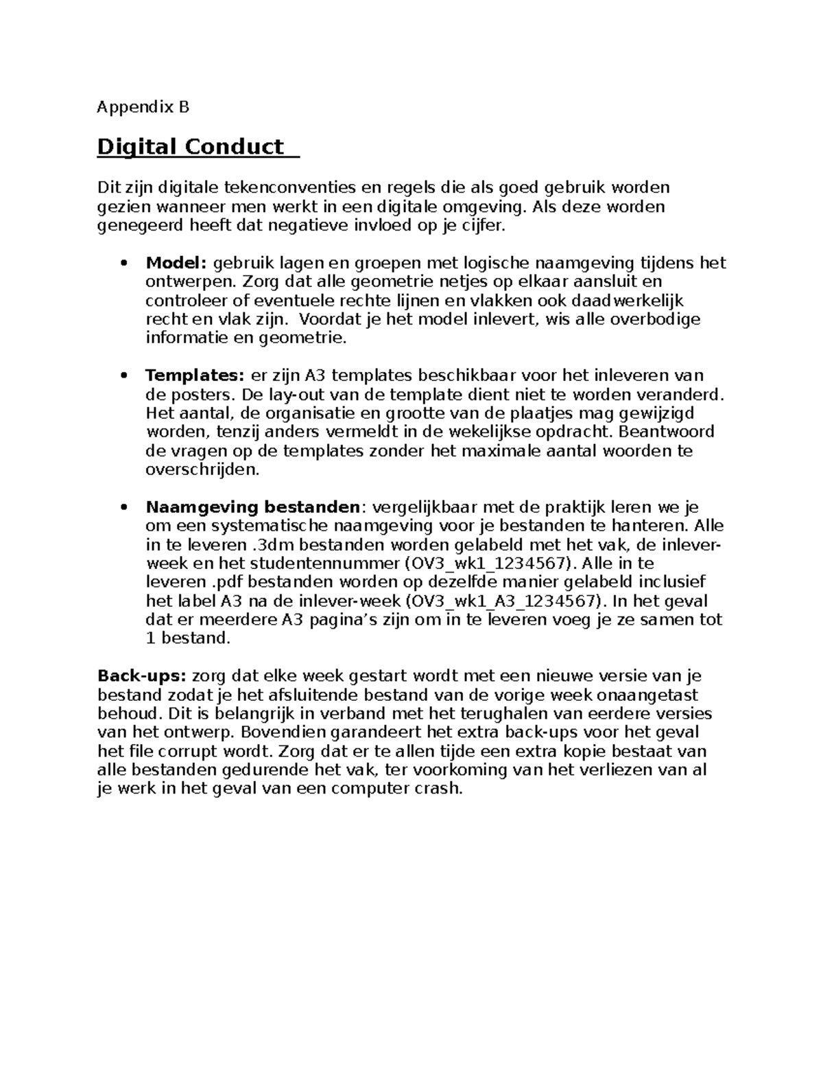 OV3 - algemeen - digital conduct - Appendix B DC - Appendix B Digital ...