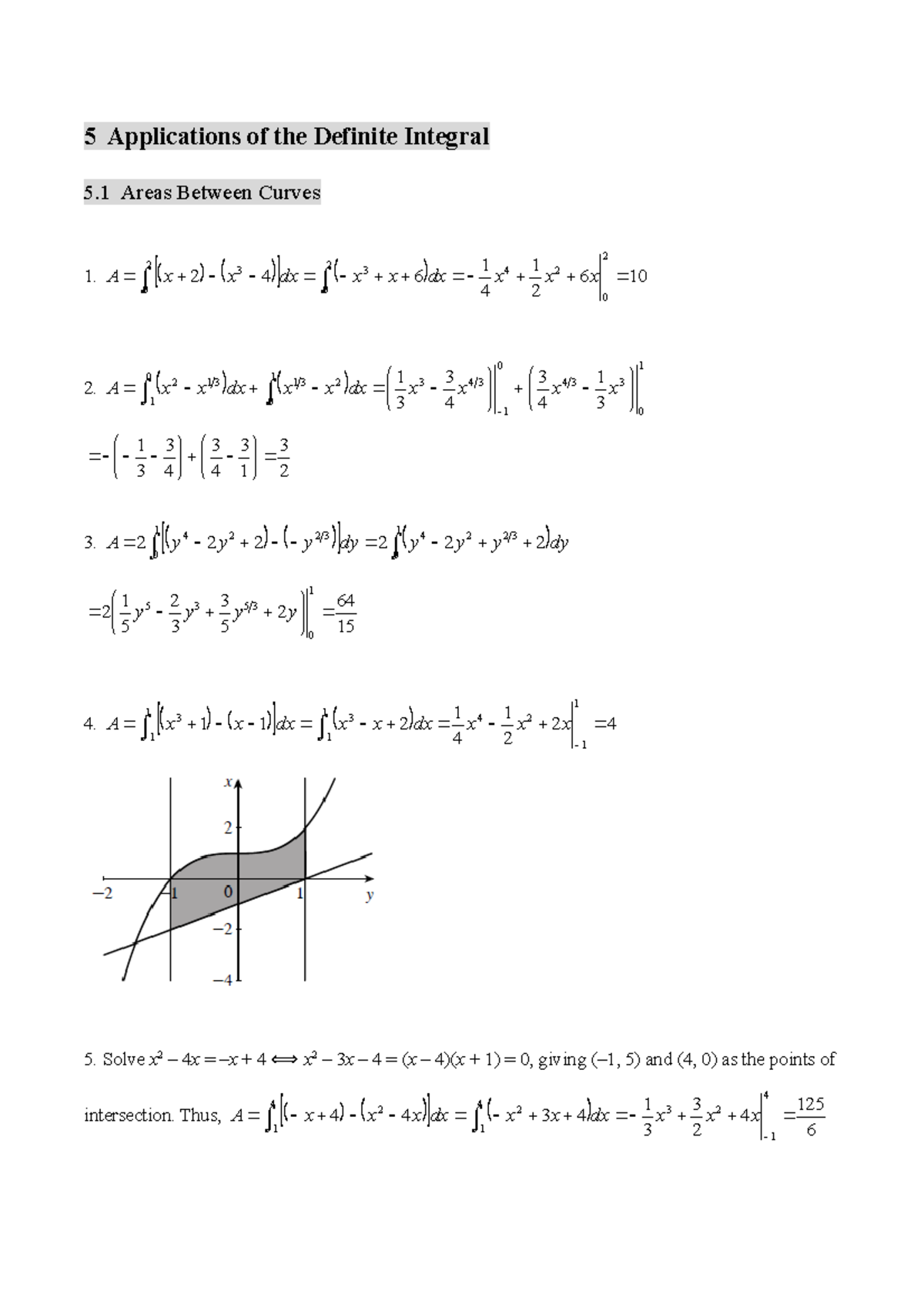 CH05 - calculus CH5 solution 林財川老師用書 - 5 Applications of the Definite ...