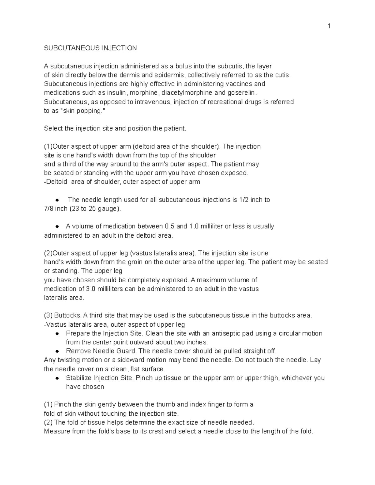 Subcutaneous Injection - Subcutaneous injections are highly effective ...