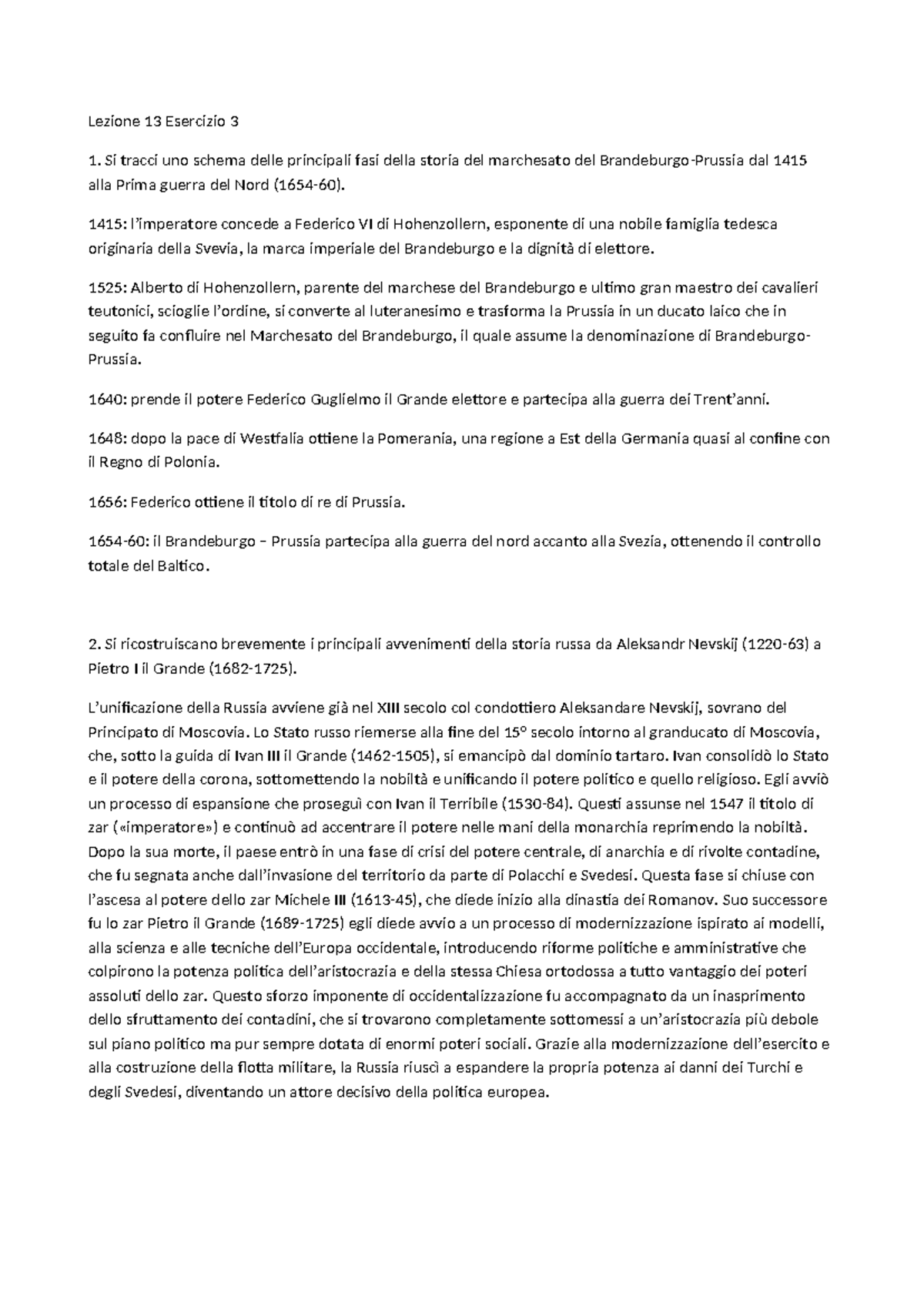 Lezione 13 Esercizio 3 e Lezione 14 Esercizio 3 - Lezione 13 Esercizio ...